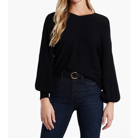 1. State | Sweaters | State Ribbed Balloon Sleeve Cotton Blend Sweater ...